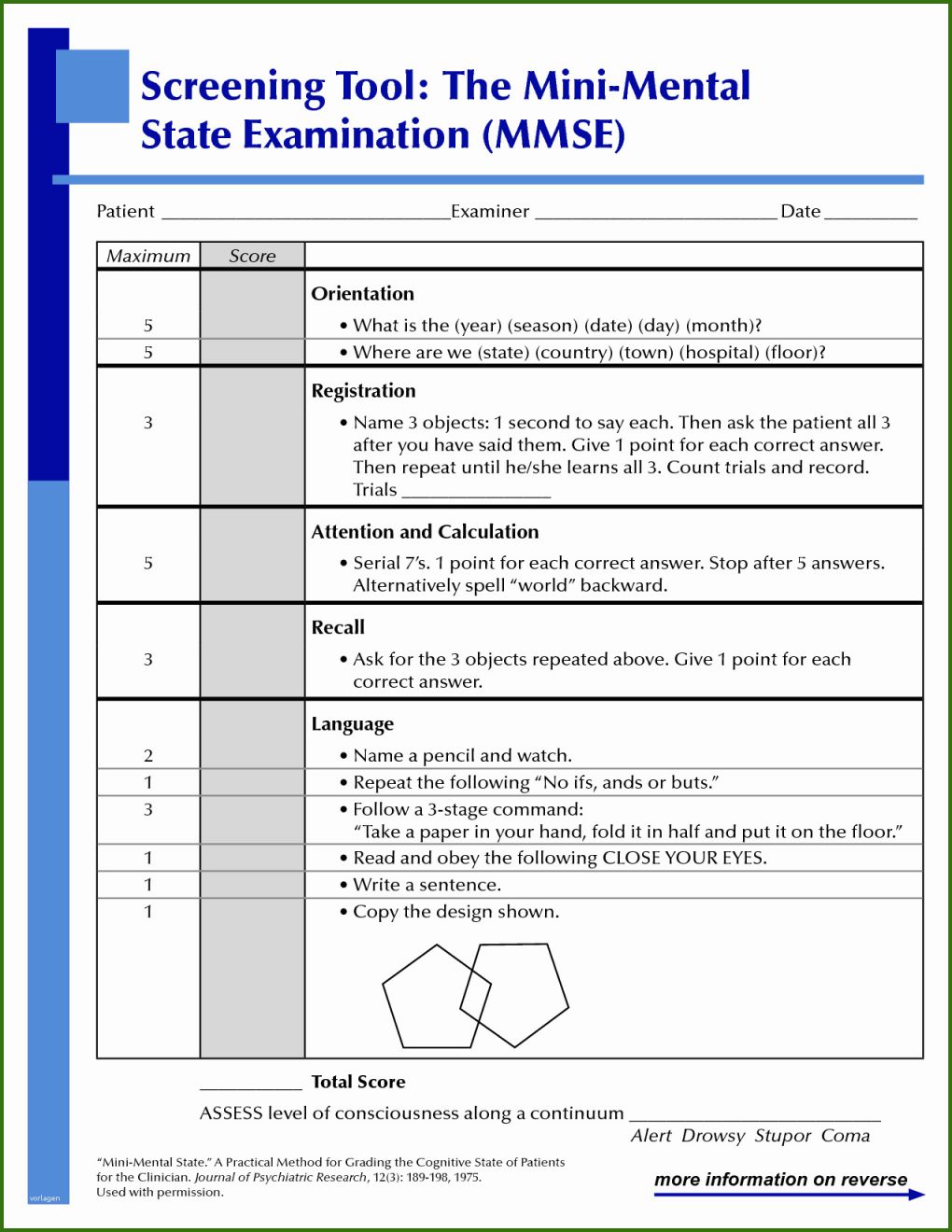 Mmse Printable Mmse Printable